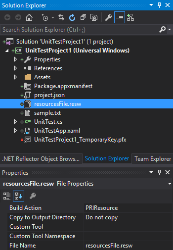 Custom resource files in UWP · Amadeo's